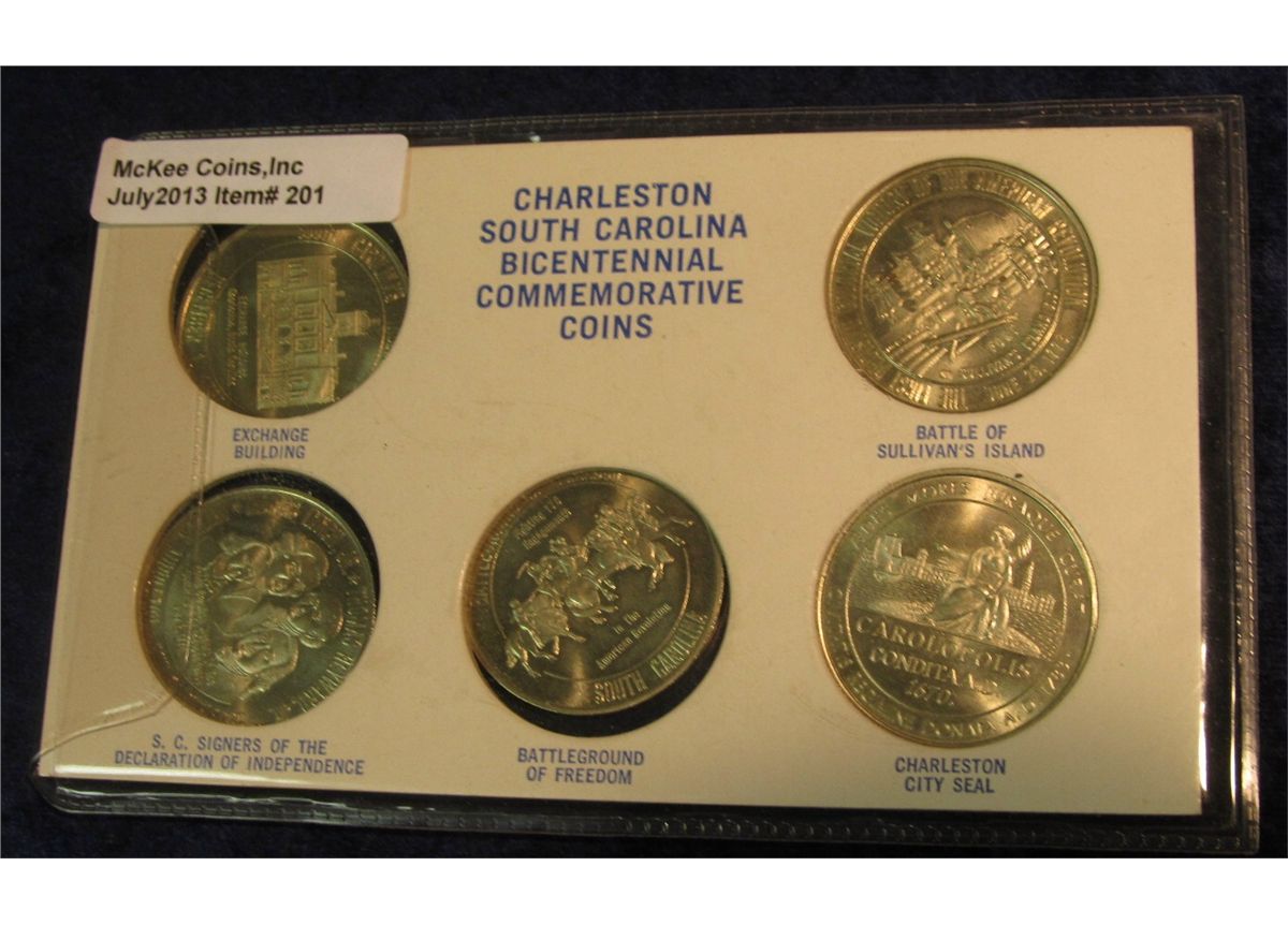 201. Five-Piece Charleston South Carolina Bicentennial Commemorative ...