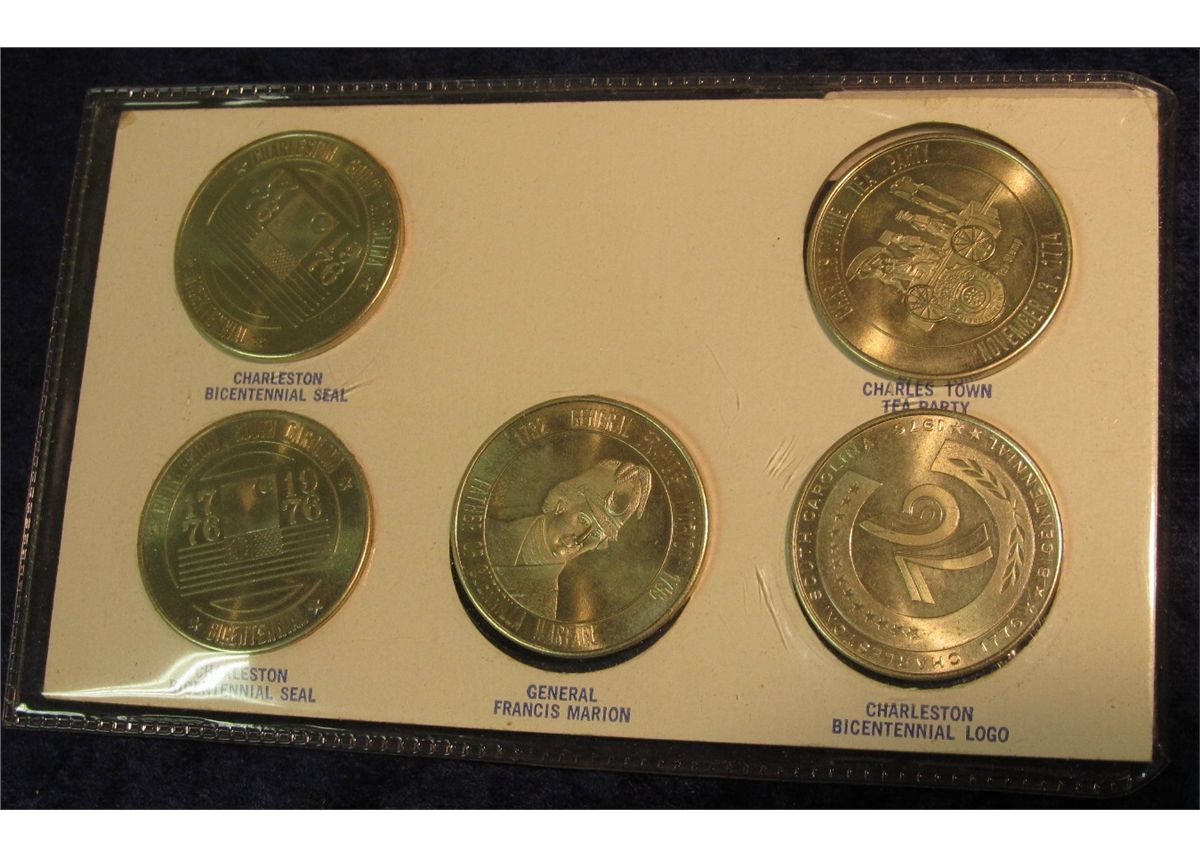 201. Five-Piece Charleston South Carolina Bicentennial Commemorative ...