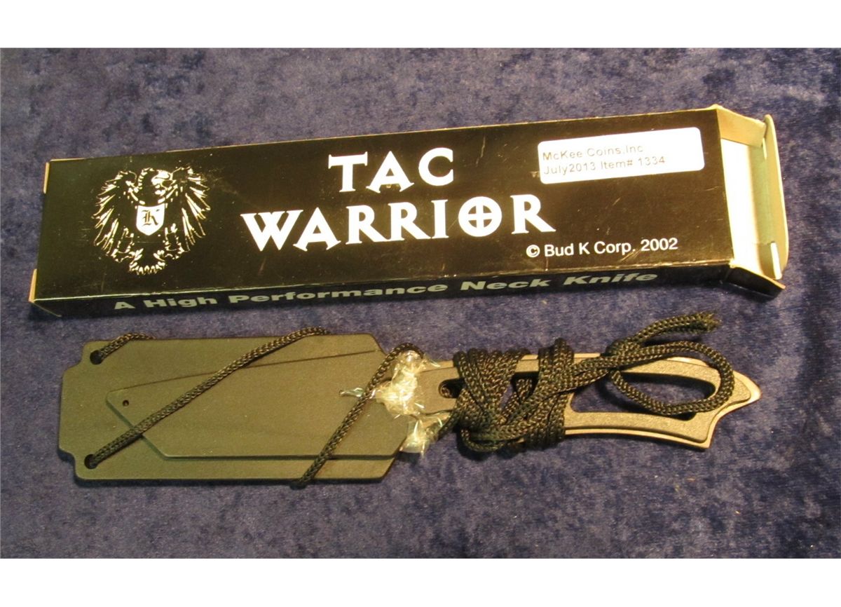 1334. Bud K Tac Warrior Neck Knife # 17 BK430. New in box.