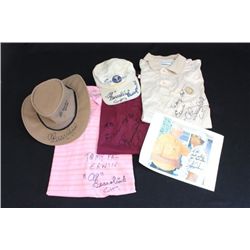 Autographed items from golfer Al Besselink