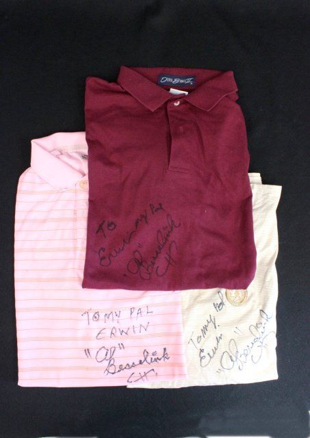 Autographed items from golfer Al Besselink