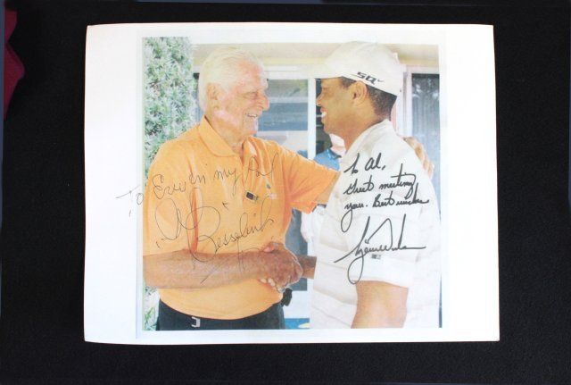 Autographed items from golfer Al Besselink