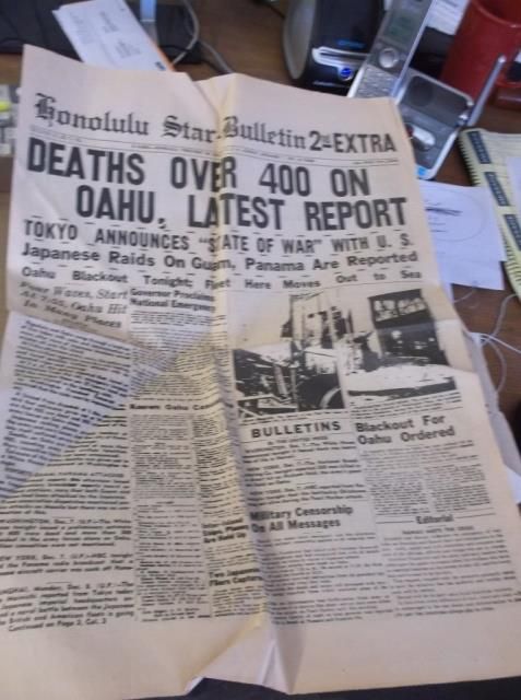Honolulu Star Bulletin Dec 7th 1941