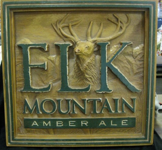Elk Mountain Amber Ale Wooden Sign