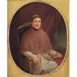 ESCUELA ESPAÑOLA, PRIMER TERCIO SIGLO XIX."Retrato de obispo , de medio ...