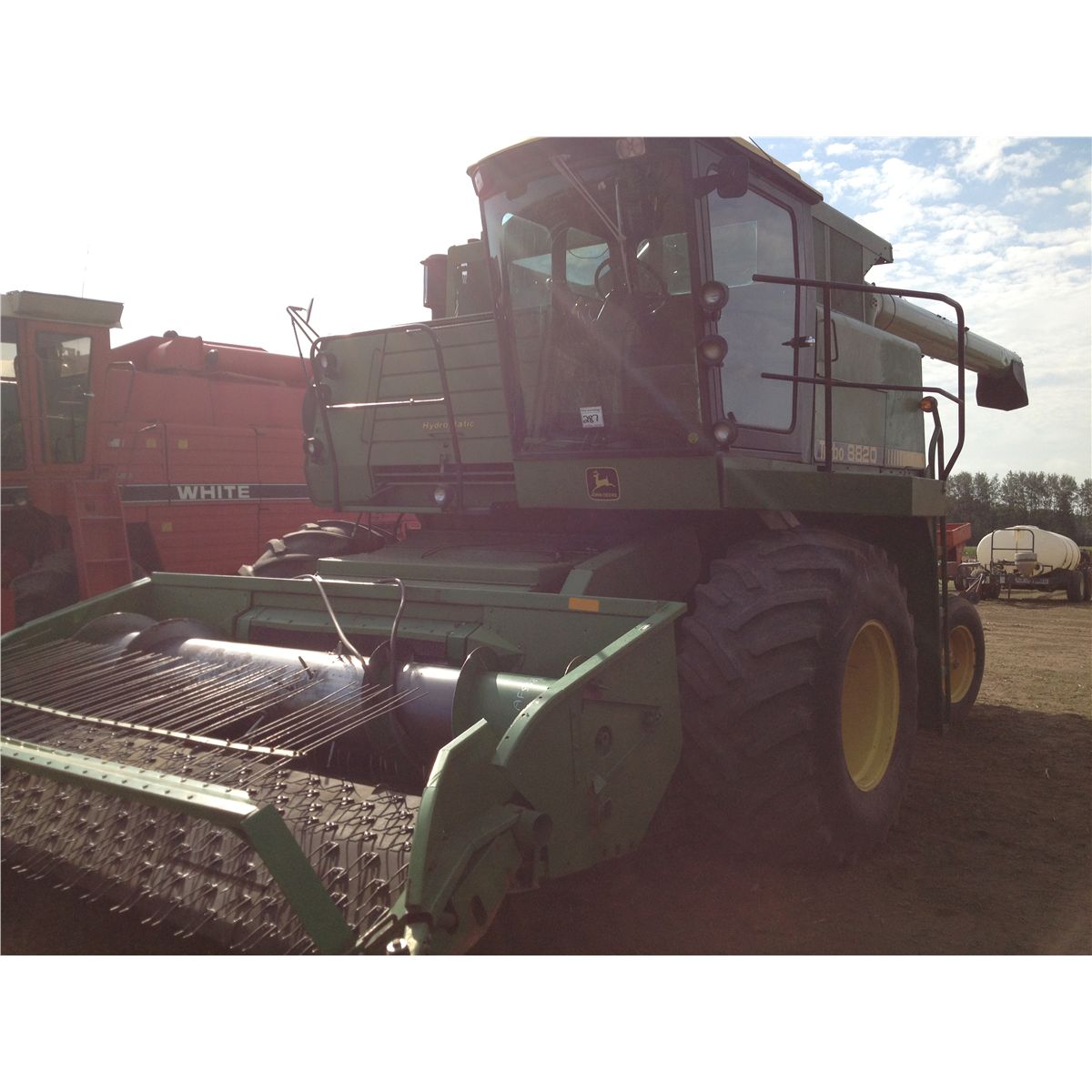 JOHN DEERE 8820 TURBO COMBINE,C/W 212 PU HEADER 5306 ENG HRS,HYDRO (SN ...