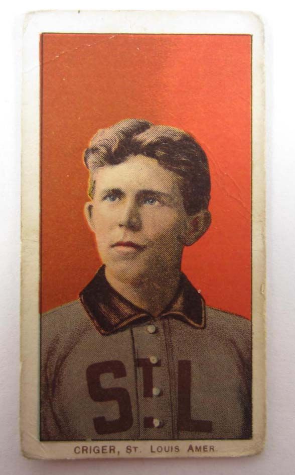 1909-11 T206 LOU CRIGER - ST. LOUIS BASEBALL CARD W/ PIEDMONT CIGARETTE ...