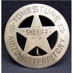 6203 - ARIZONA TERRITORY TOMBSTONE SHERIFF COLLECTIBLE BADGE