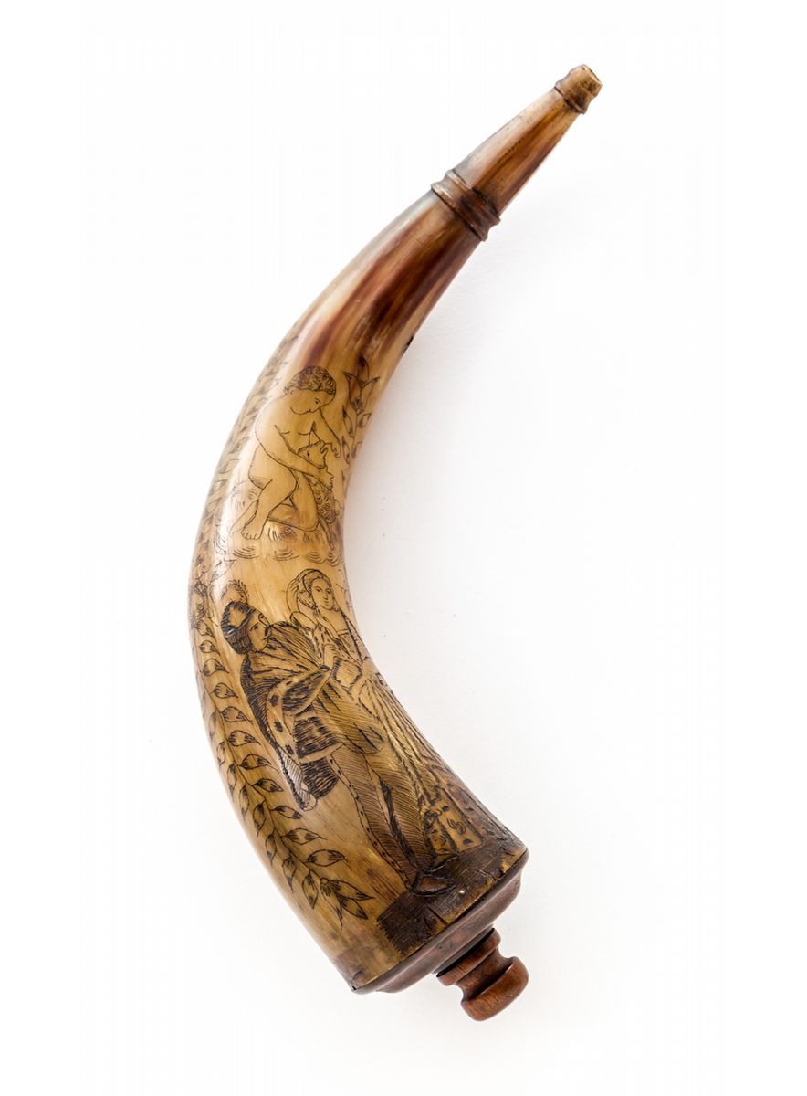 Scottish 17th-18th C. Powder Horn
