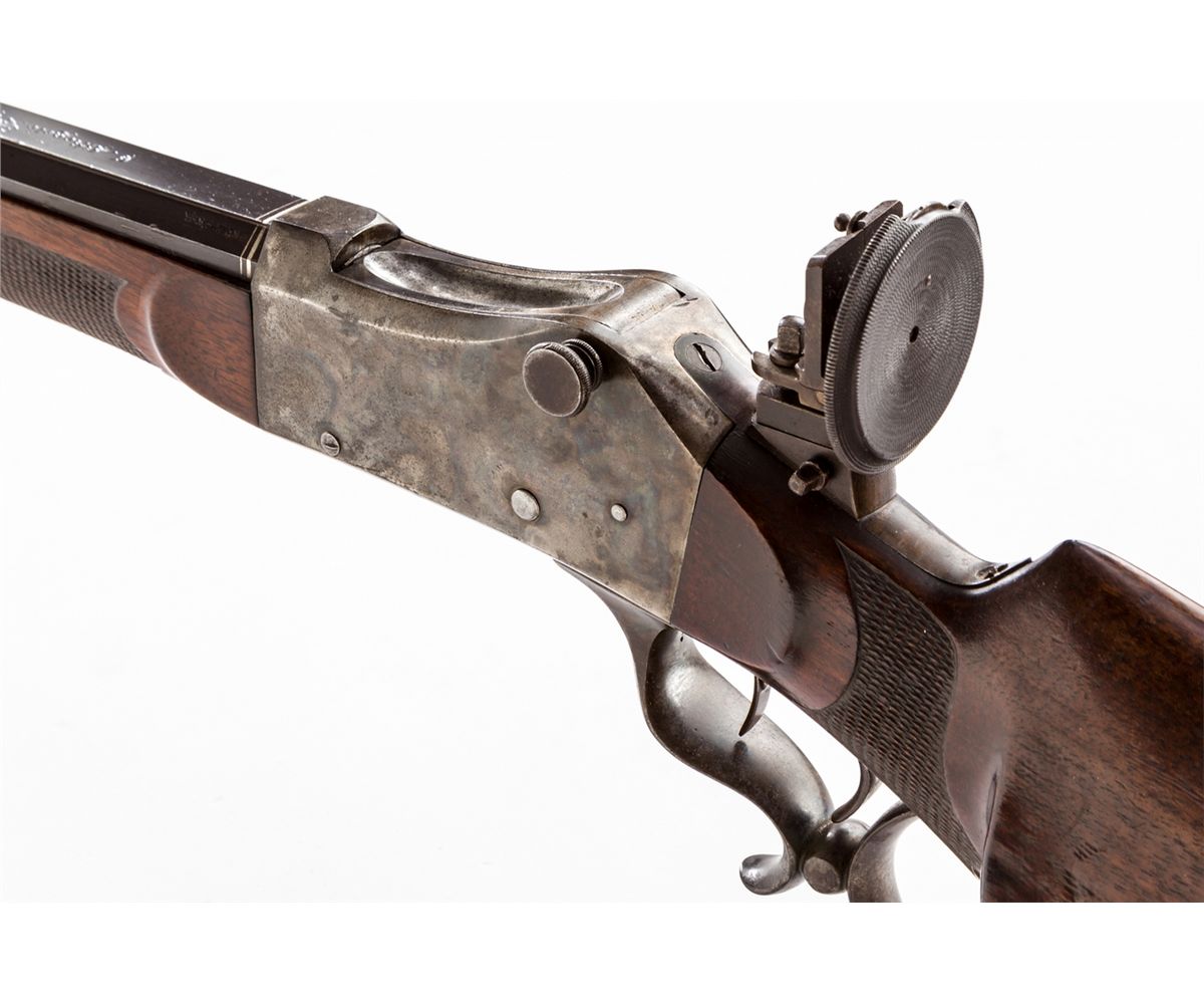 German Falling Block Schuetzen Rifle, by Stiegele