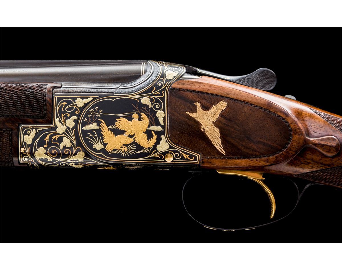 Angelo Bee Exhibition Grade Eng'd Browning Shotgun