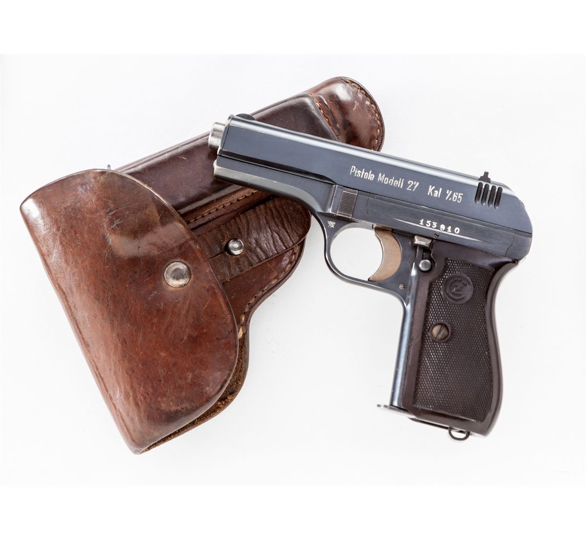 Nazi Police mrkd. CZ-27 Semi-Auto Pistol, w/hols.