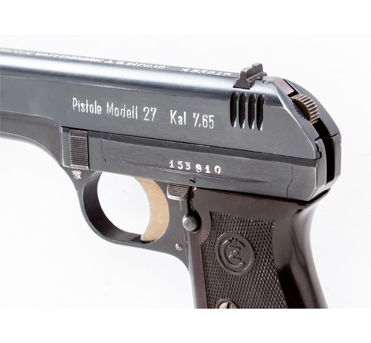 Nazi Police mrkd. CZ-27 Semi-Auto Pistol, w/hols.