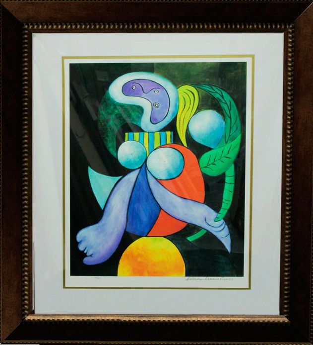 Pablo Picasso-Limited Edition Giclee Lithograph-Woman with Flower