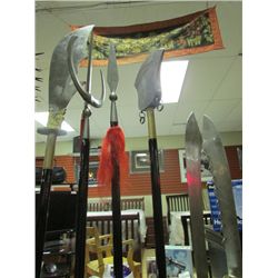 SHAOLIN MONK'S SPADE AND CRESENT MOON LONG WEAPON 7 Star Mantis Weapons