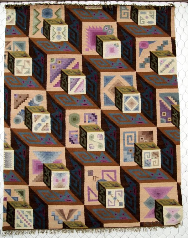 Peru Weaving ''Cubos (Cubes)'' by Eddie Sulca