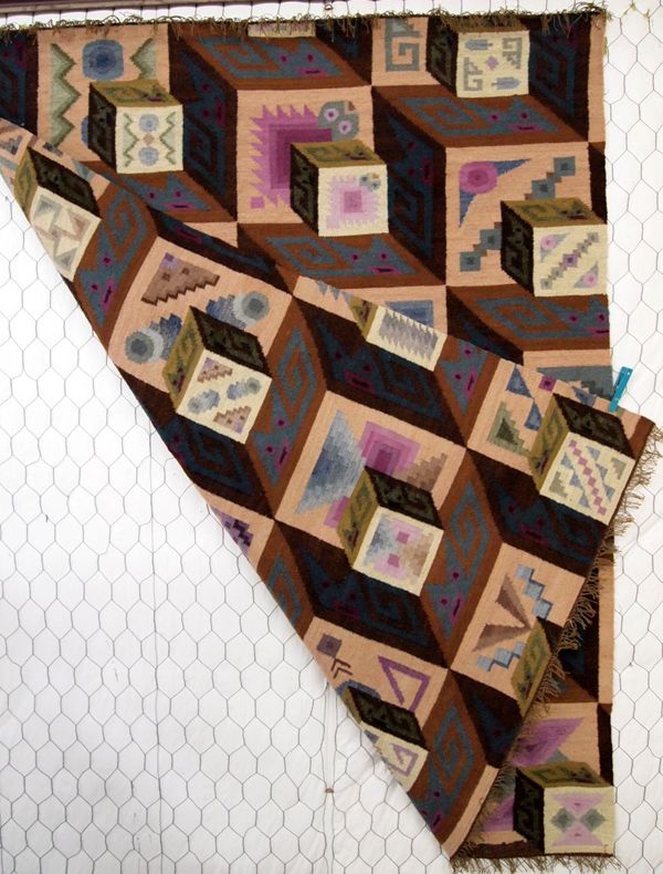 Peru Weaving ''Cubos (Cubes)'' by Eddie Sulca