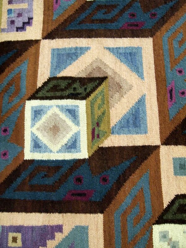 Peru Weaving ''Cubos (Cubes)'' by Eddie Sulca