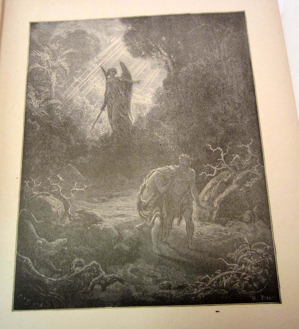 ANTIQUE "THE DORE' BIBLE GALLERY" HARDCOVER BOOK - GUSTAV DORE