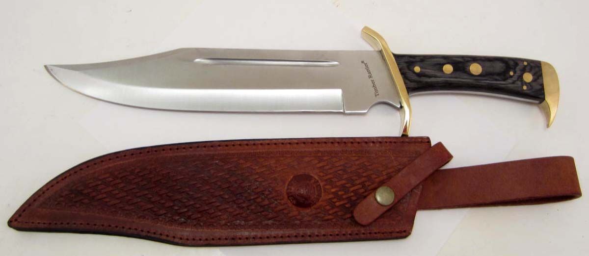 TIMBER RATTLER WESTERN OUTLAW BOWIE KNIFE W/ SHEATH