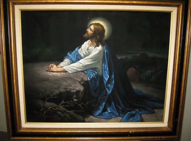 Vintage Painting Jesus, Signed Ben Alano