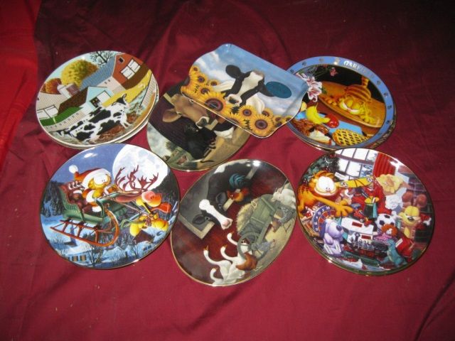 Cow & Garfield Collector Plates