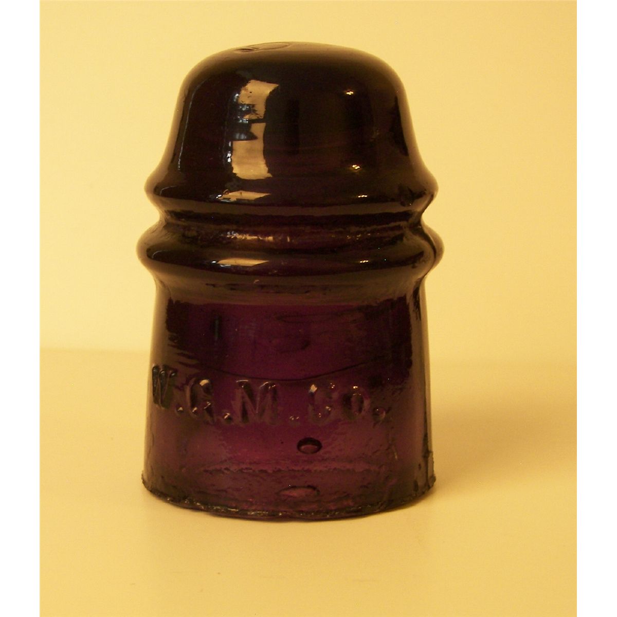 Deep Dark Royal Purple Glass Insulator WGM Co.