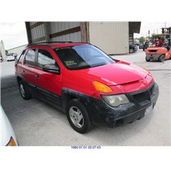 2001 - PONTIAC AZTEK//REBUILT SALVAGE TITLE