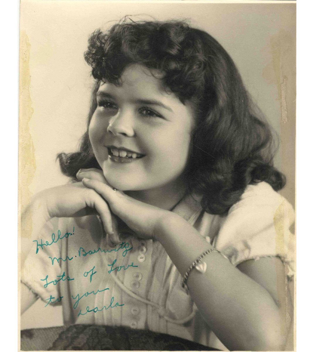 ''Our Gang'' Darla Hood Signed 8'' x 10'' Photo -- Bearing Her ...