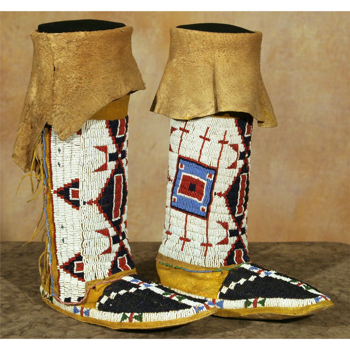 Sioux Woman's Beaded Moccasins and Leggings