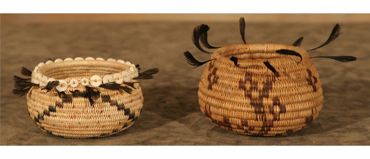 Pair of Pomo Feather Baskets