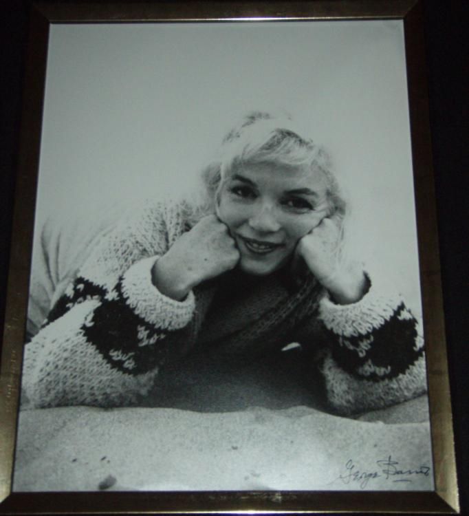 Marilyn Monroe Photograph Signed by George Barris -Sand Marilyn Monroe Photograph Signed by George Barris -Sand