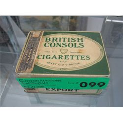 Vintage British Consols cigarette tin