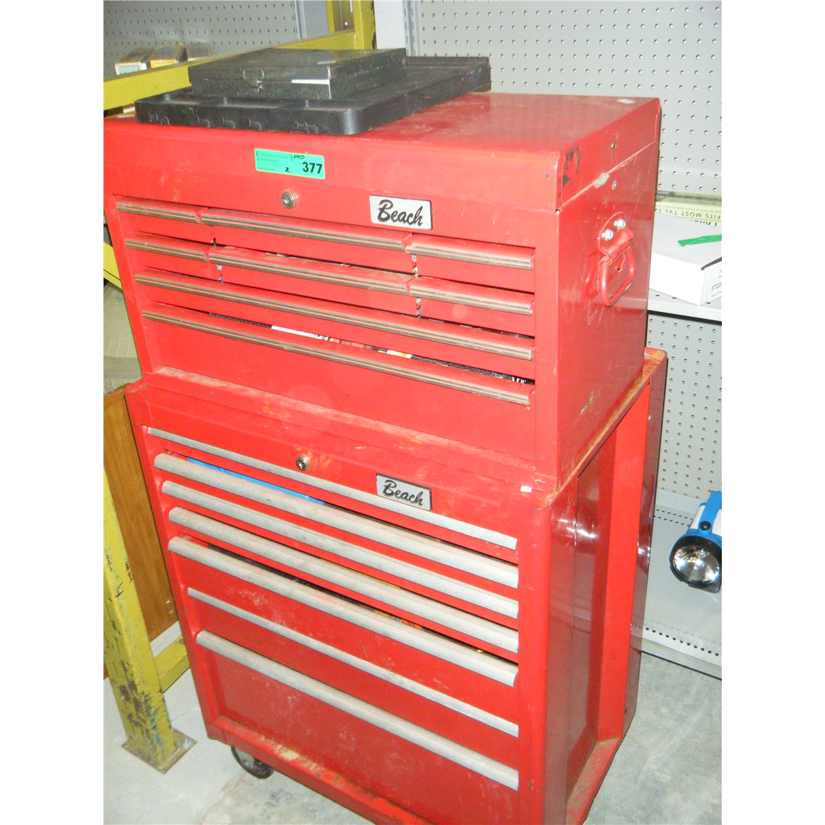 Beech Large Rolling Tool Chest with tools