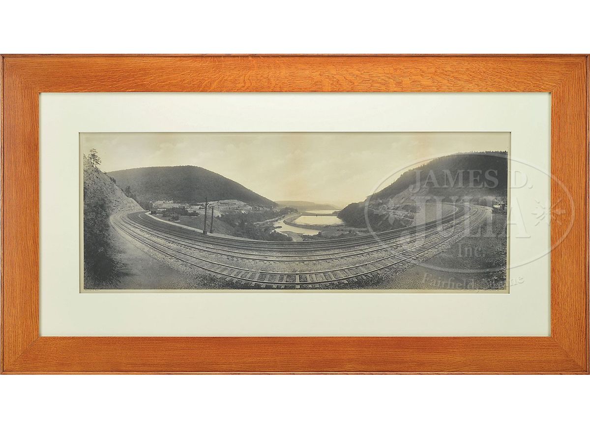 WILLIAM H. RAU (American, 1855-1920) HORSESHOE CURVE, PENNSYLVANIA, R.R.