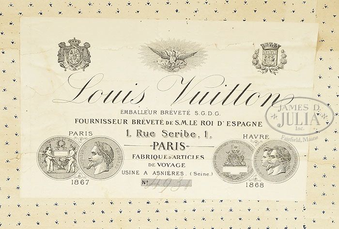 RARE AND HISTORIC ANTIQUE LOUIS VUITTON TRUNK MADE FOR VICE PRESIDENT ...