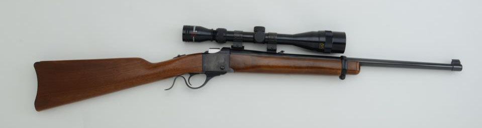 Ruger No. 3 single shot rifle, .223 cal., 22” barrel, blue finish, wood ...