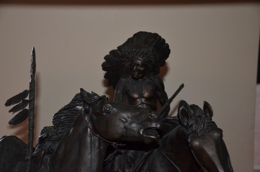 Large limited edition (14/15) bronze on wood base by noted artist Sid ...