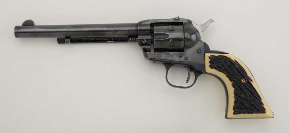 Ruger Single Six revolver, .22 cal., 6-1/2” barrel, blue finish, faux ...
