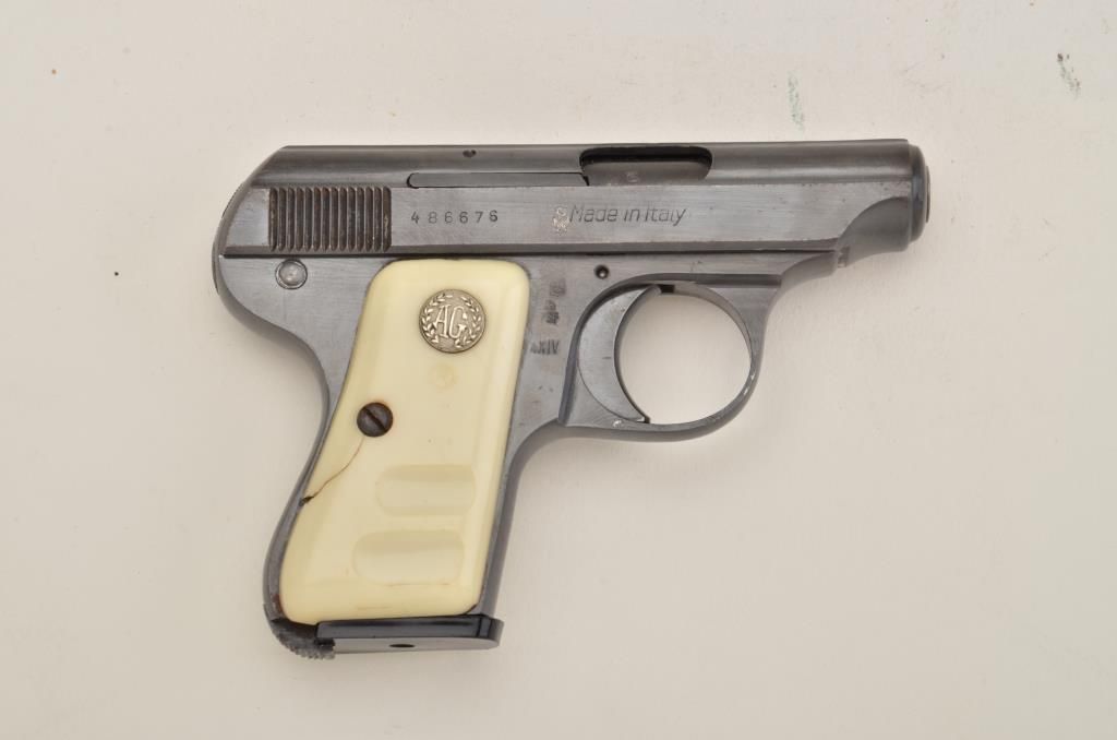 Italian AG semi-auto pistol, 6.35mm cal., 2-1/4” barrel, blue finish ...
