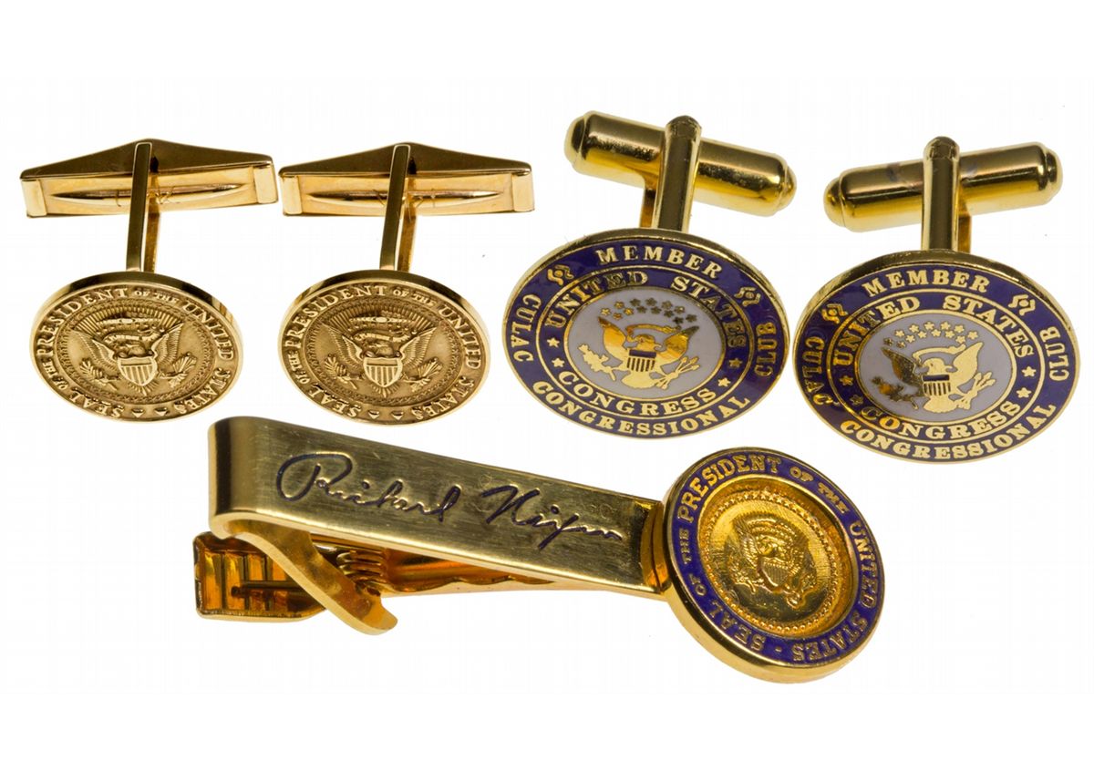 ,-,President Nixon Tie Bar, Presidential Cufflinks, and Congressional ...