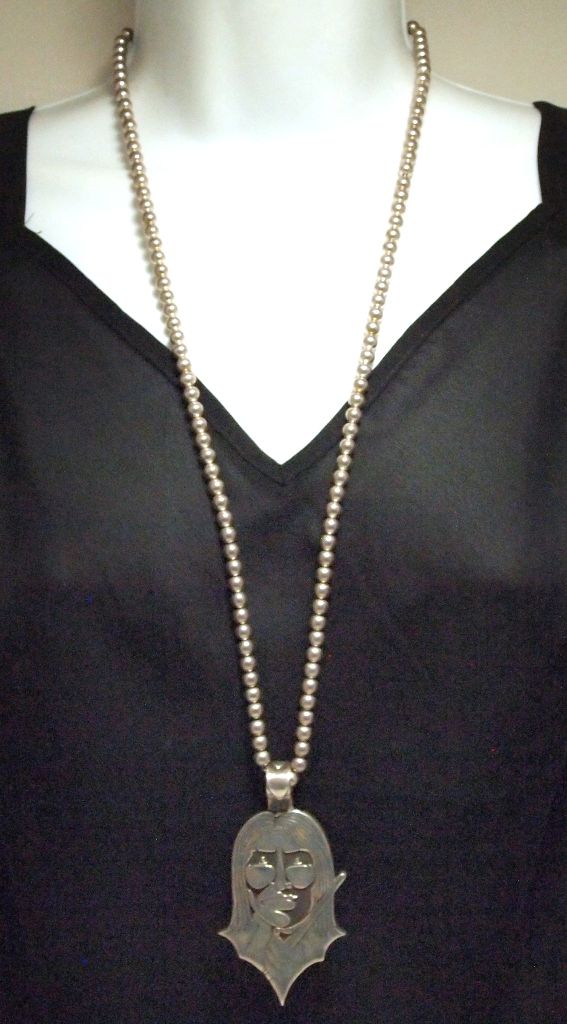 Old Pawn Navajo Sterling Silver Geronimo Necklace - Andrew Begay