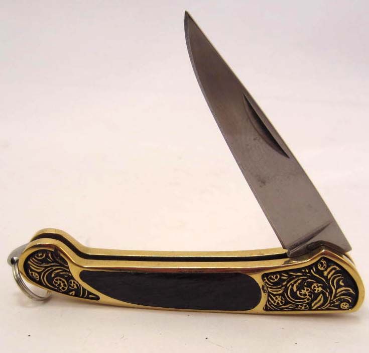 COLT FANCY BRASS FOLDER KNIFE