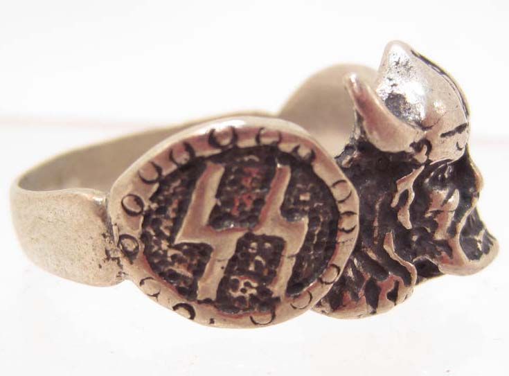STERLING SILVER GERMAN NAZI SS VIKING RING