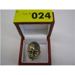 Solid bronze cas Adolph Hitler head ring