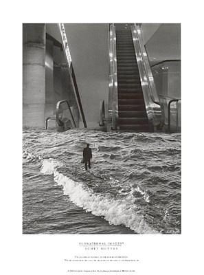 2 Scott Mutter Art Photo Prints Library, Sea/Escalator
