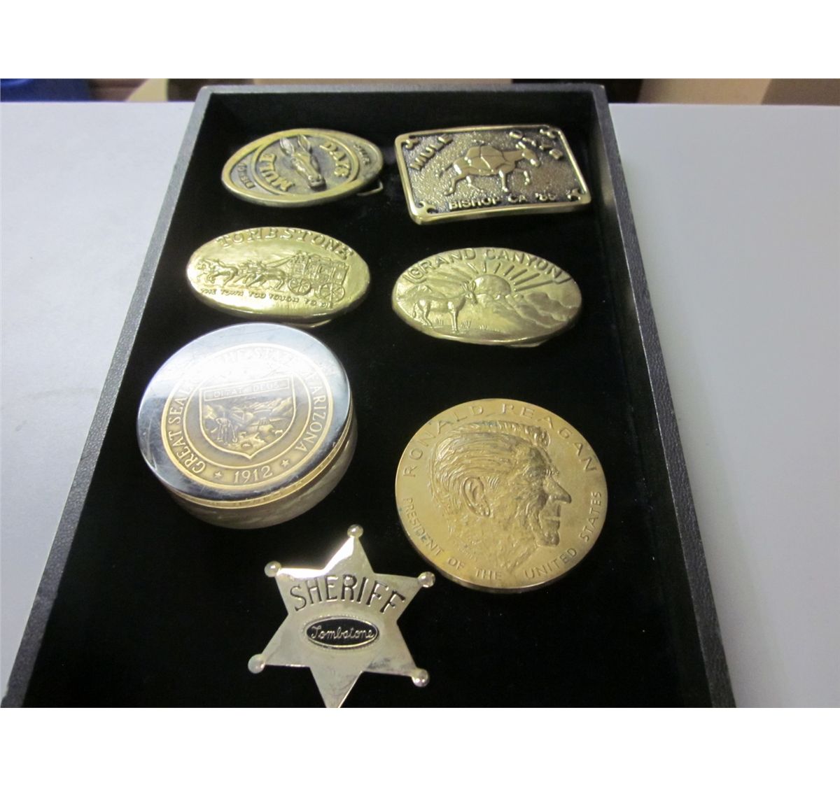 Belt Buckles, Paperweight, Badge, Medal