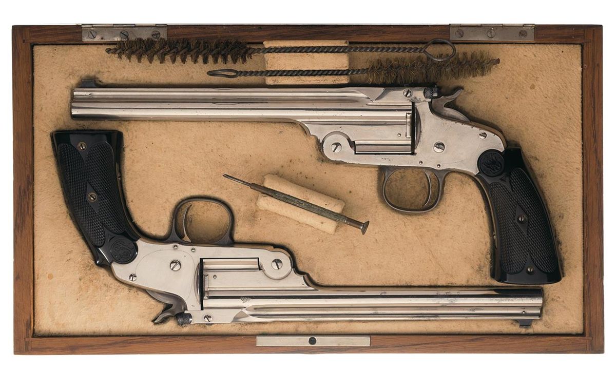 Rare Cased Pair of Smith & Wesson First Model "Model of 1891" Single ...