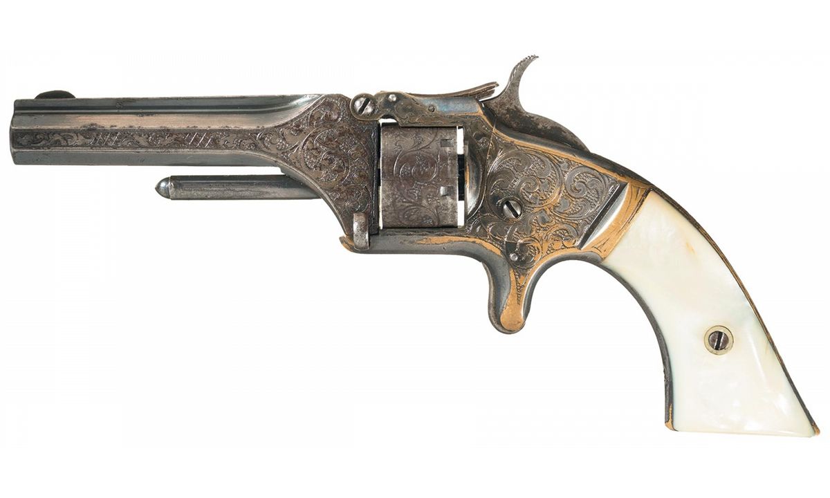 Factory Engraved Silver Plated Smith & Wesson Model Number One 2nd ...