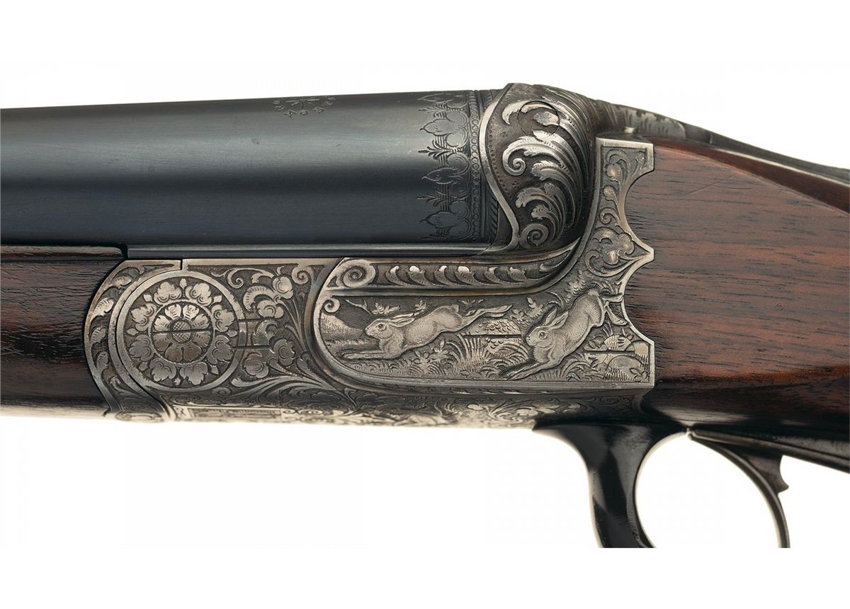 Engraved German Double Barrel Shotgun With Carved Stock engraved-german-double-barrel-shotgun-with-carved-stock